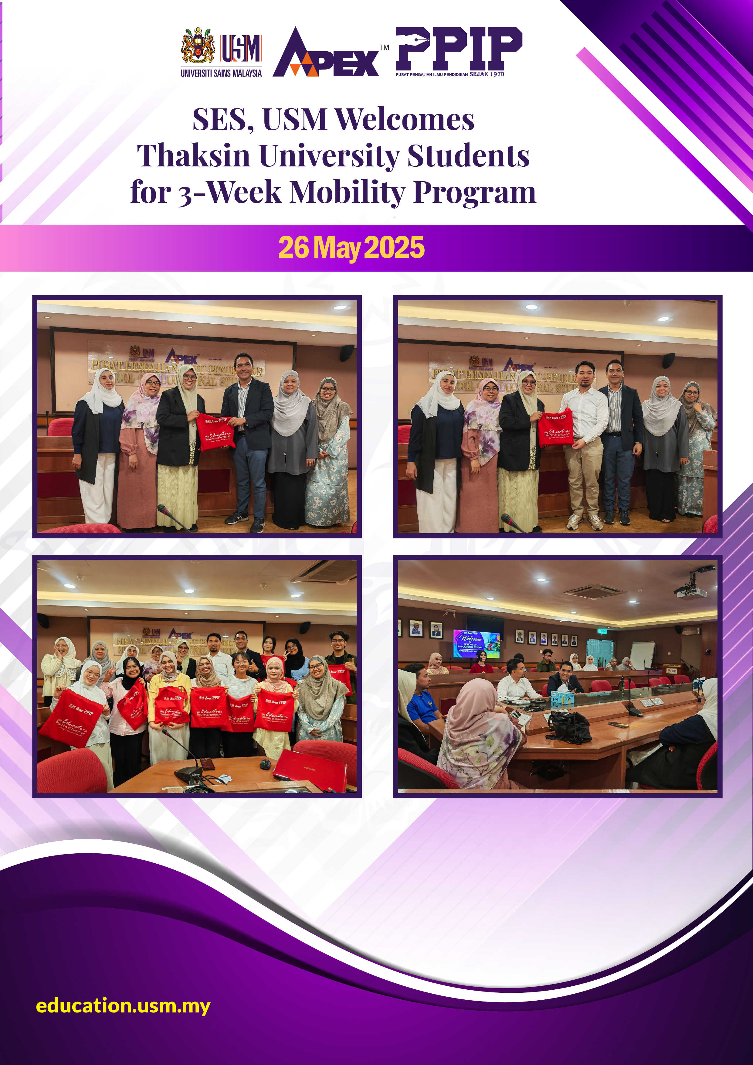 USM Welcomes Thaksin University Students for 3-Week Mobility Program